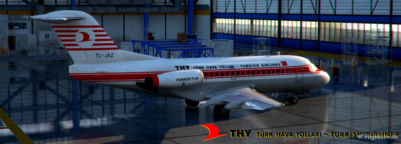 Just Flight Fokker F28-1000 Turkish Airlines TC-JAZ for Microsoft ...