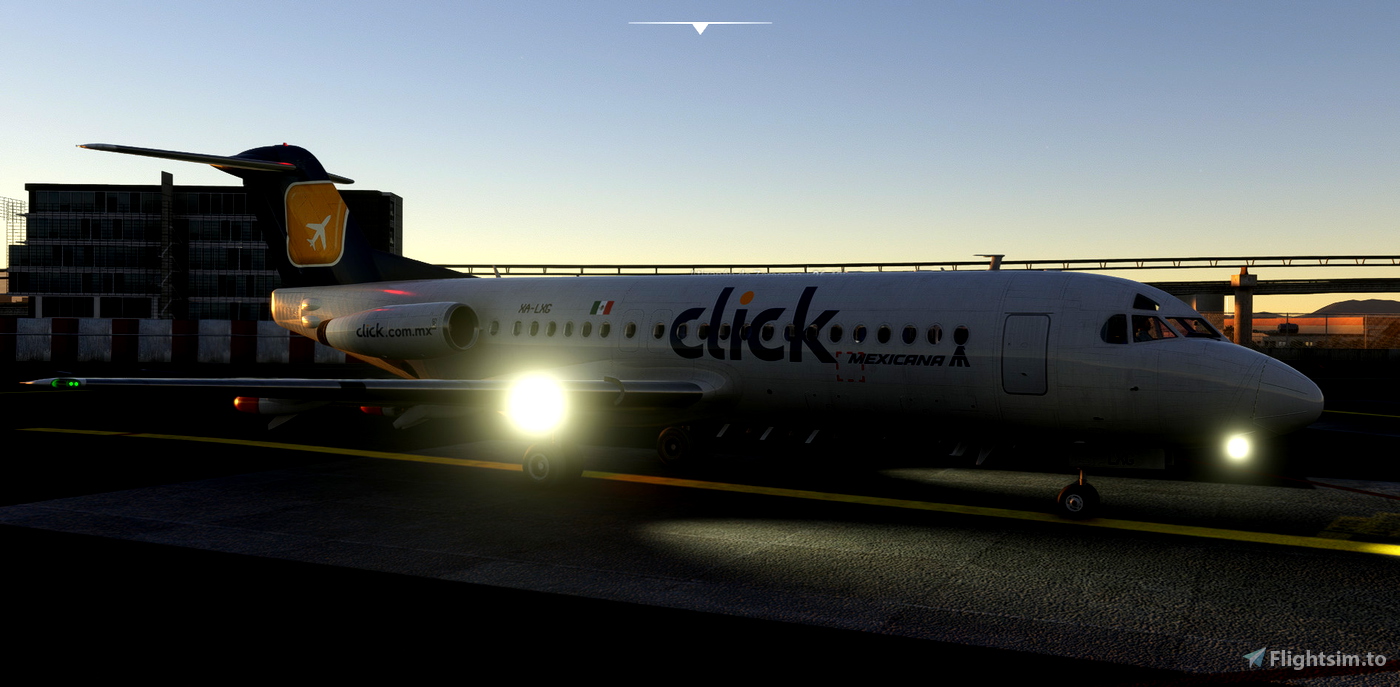 Just Flight Fokker F28-4000 Mexicana Click 2005 (MEXICO) for Microsoft Flight Simulator | MSFS