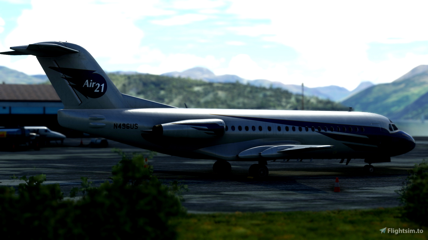 JustFlight Fokker 28 mk.4000 Air21 Airlines for Microsoft Flight Simulator | MSFS