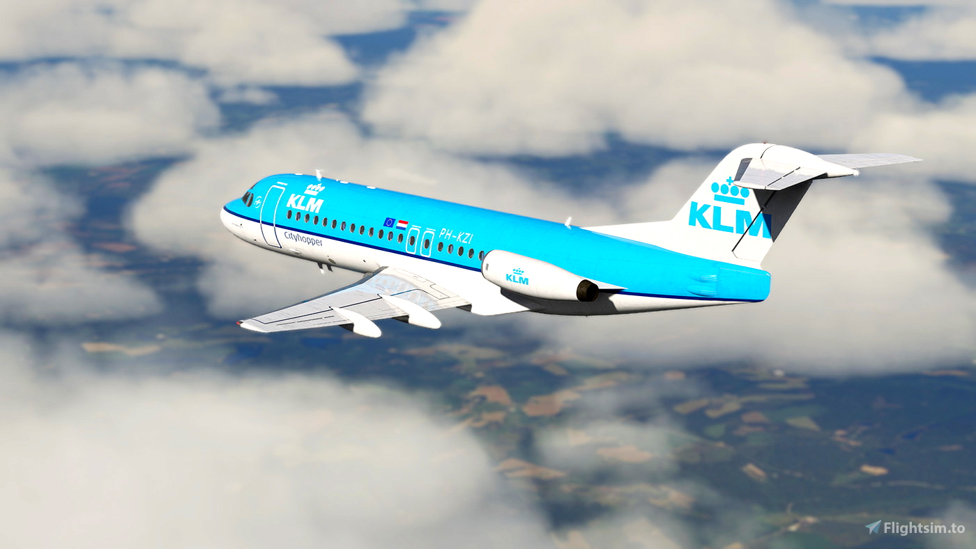 JustFlight Fokker F28-4000 KLM (Fictional | PH-KZI) for Microsoft ...