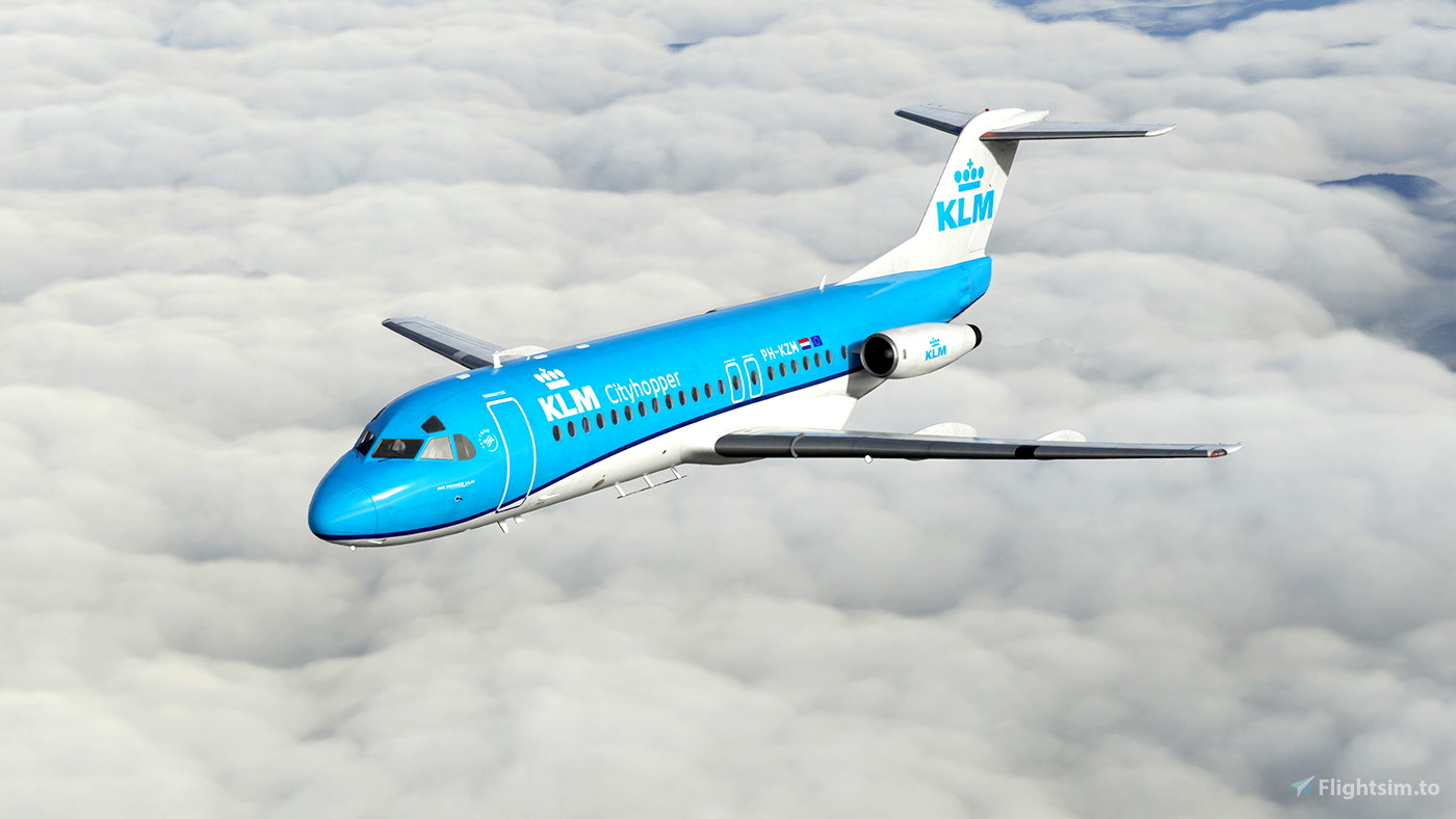 JustFlight Fokker F28-4000 KLM (Fictional | PH-KZM) for Microsoft ...