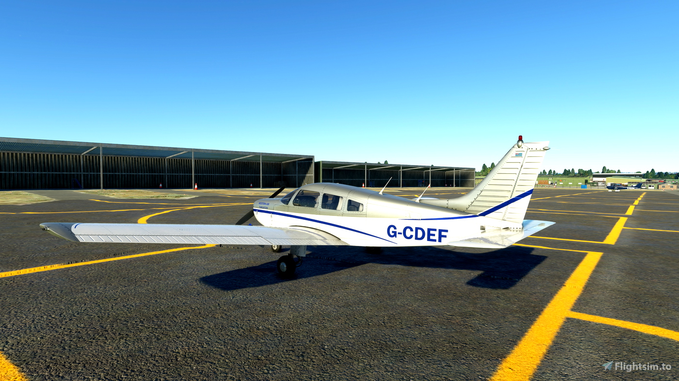 JustFlight PA28 Warior II - G-CDEF for Microsoft Flight Simulator | MSFS