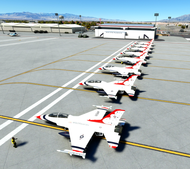KLSV Nellis AFB Nevada USA Red Flag for Microsoft Flight Simulator | MSFS