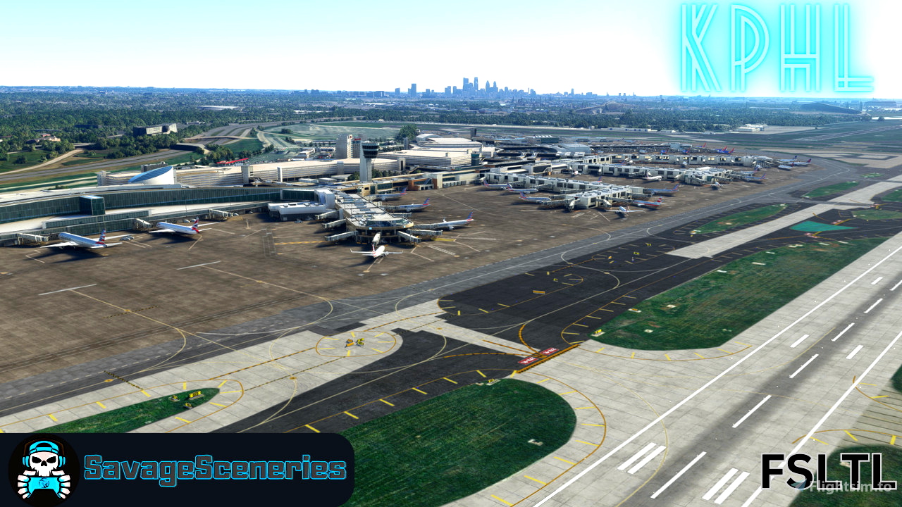 KPHL FSLTL Static Aircraft for Microsoft Flight Simulator | MSFS