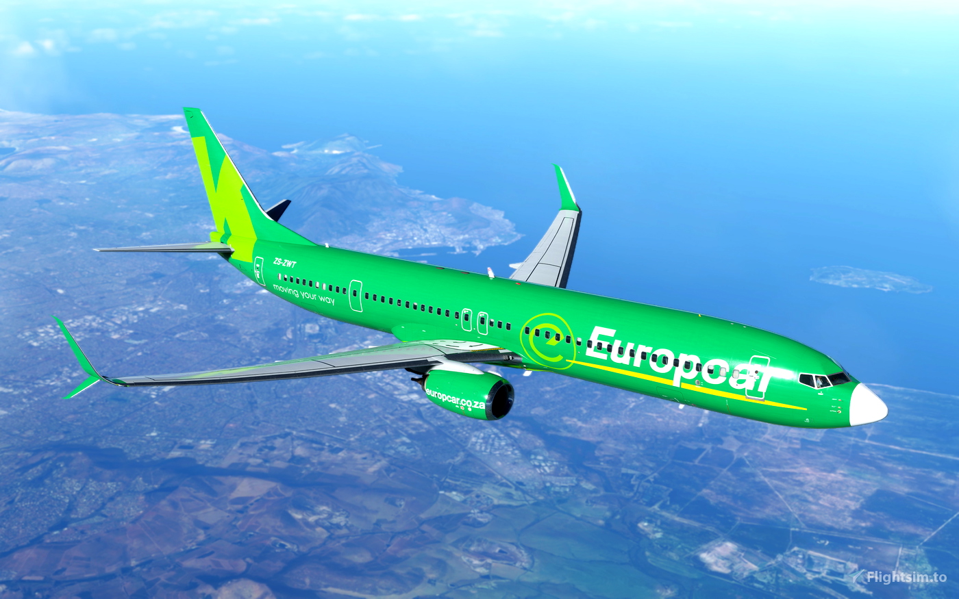 Kulula.com Boeing 737-900ER PMDG SSW ZS-ZWT Europcar Fictional for ...