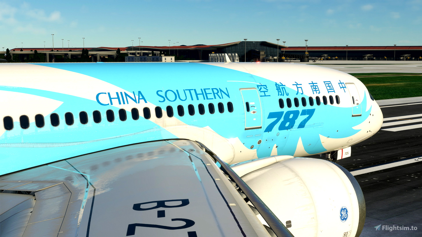 Kuro B787-8 [v2] China Southern 中国南方航空 B-2725 8k for Microsoft Flight ...