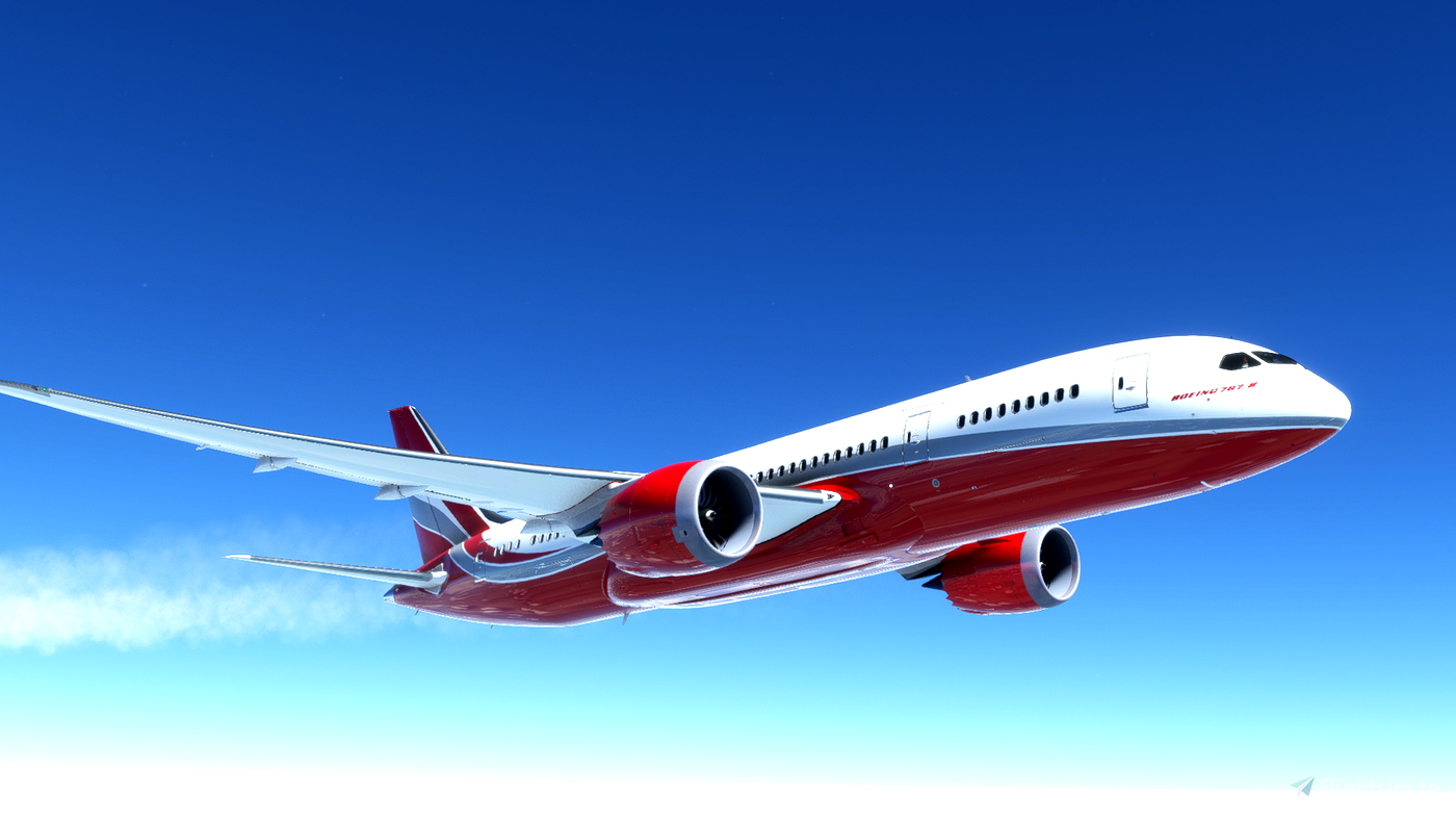 Kuro Boeing 787-8 HiFly Red Version 8K for Microsoft Flight Simulator ...