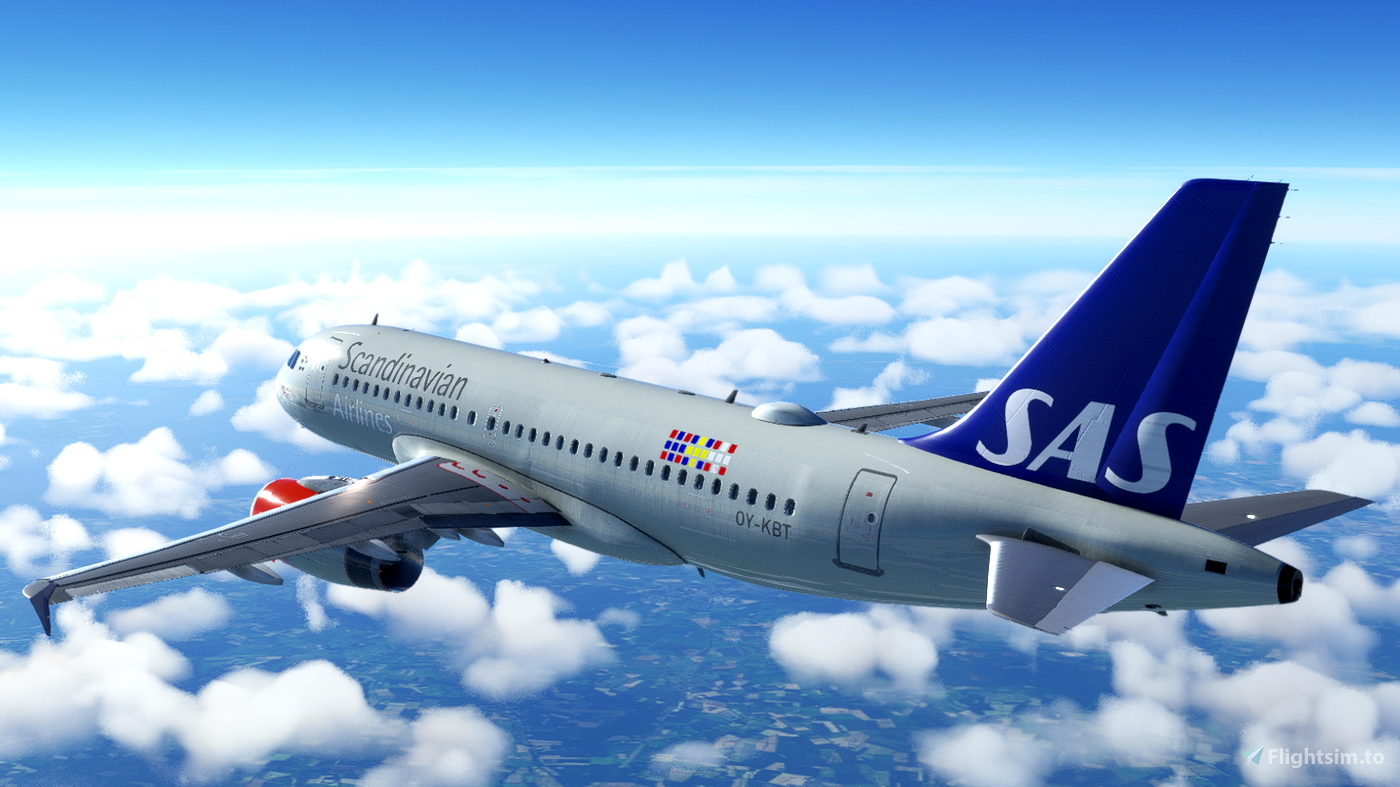 LatinVFR Airbus A319 Scandinavian Airlines (SAS) 1998 Livery OY-KBT for ...