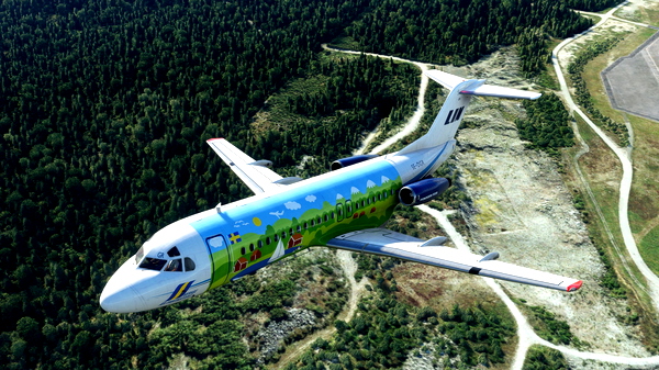 Cimber Air Fokker F28 Mk 3000 OY-BRN circa 1979 for Microsoft Flight Simulator | MSFS