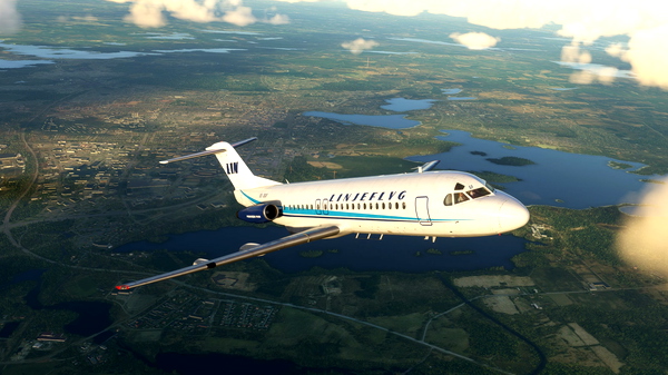 Cimber Air Fokker F28 Mk 3000 OY-BRN circa 1979 for Microsoft Flight Simulator | MSFS