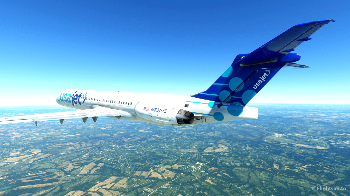 Maddog X USA Jet Airlines (N831US) for Microsoft Flight Simulator | MSFS