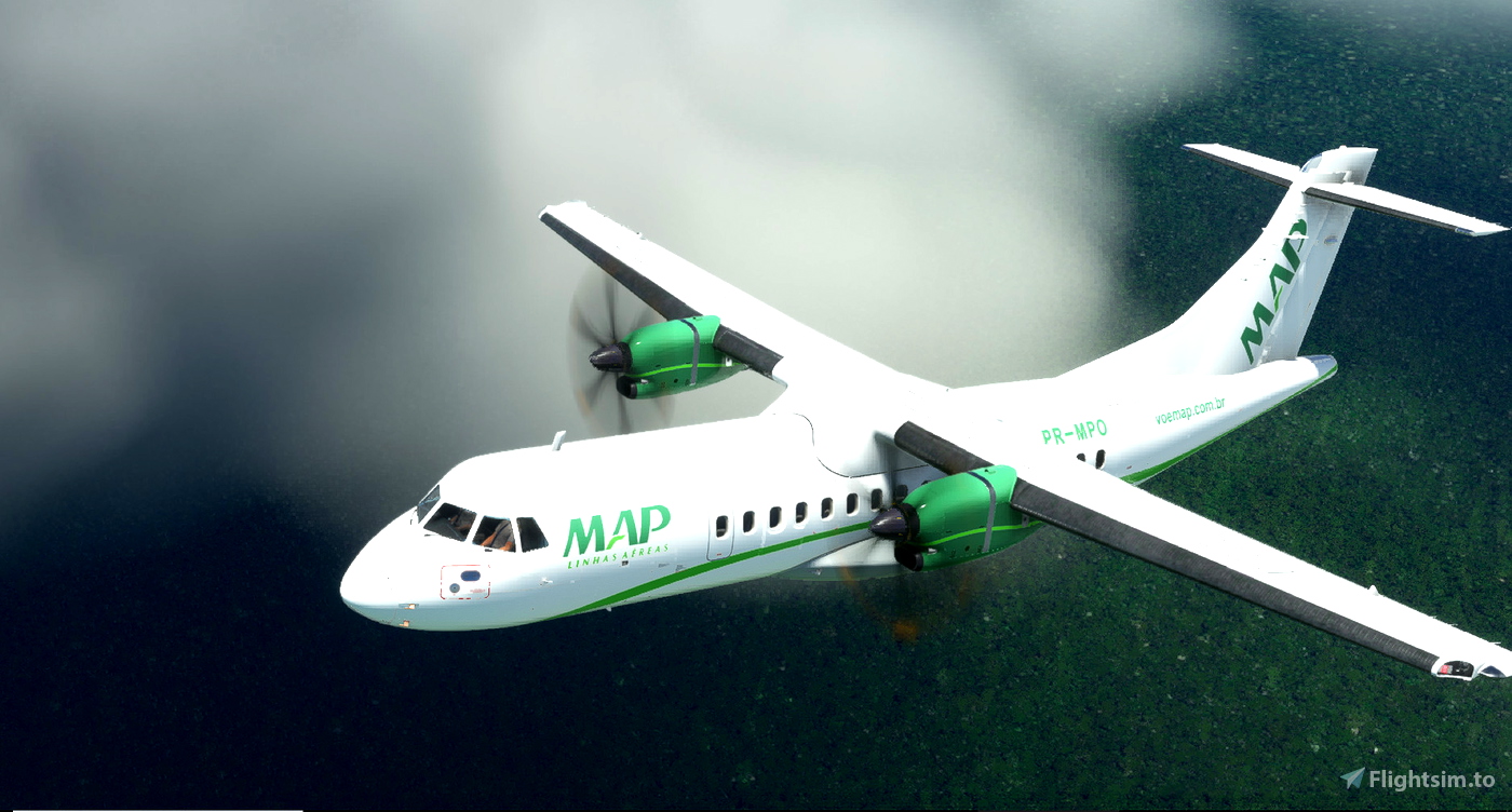 Map Linhas Aéreas | PR-MPO | Asobo ATR42-600 | 8K for Microsoft Flight ...