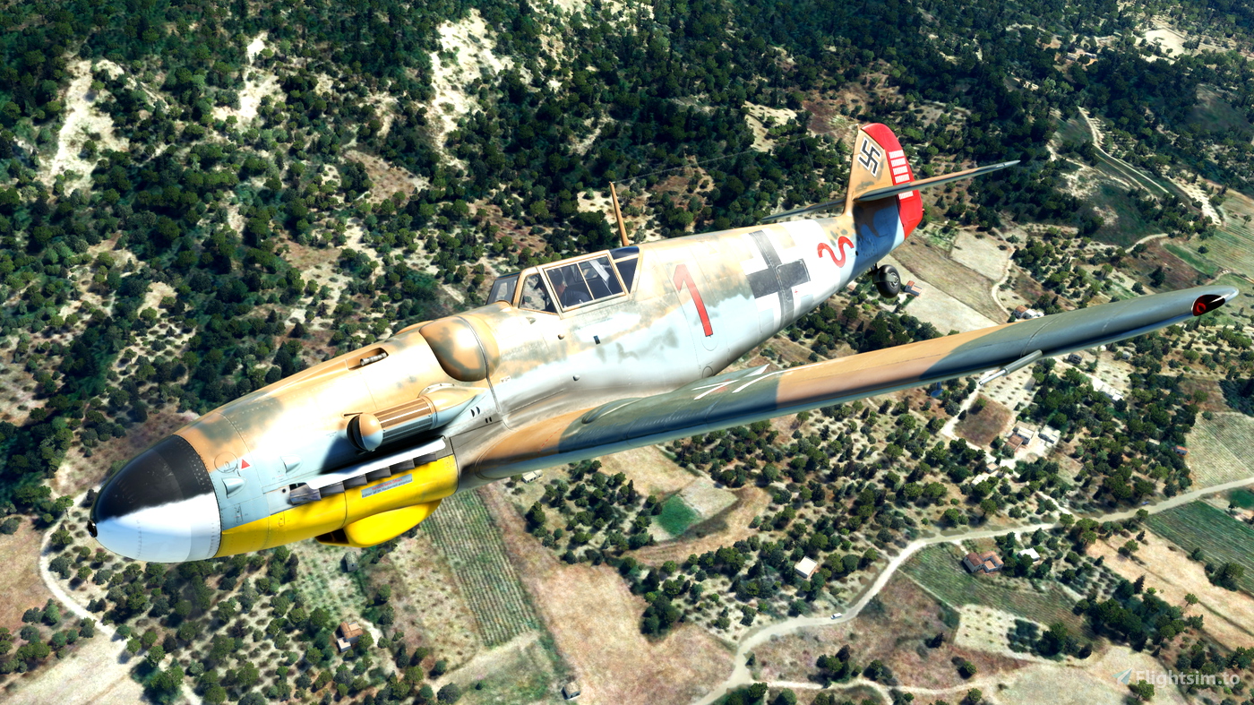 Messerschmitt Bf 109G-2 trop "Rote 1” 8./JG 27 for Microsoft Flight ...