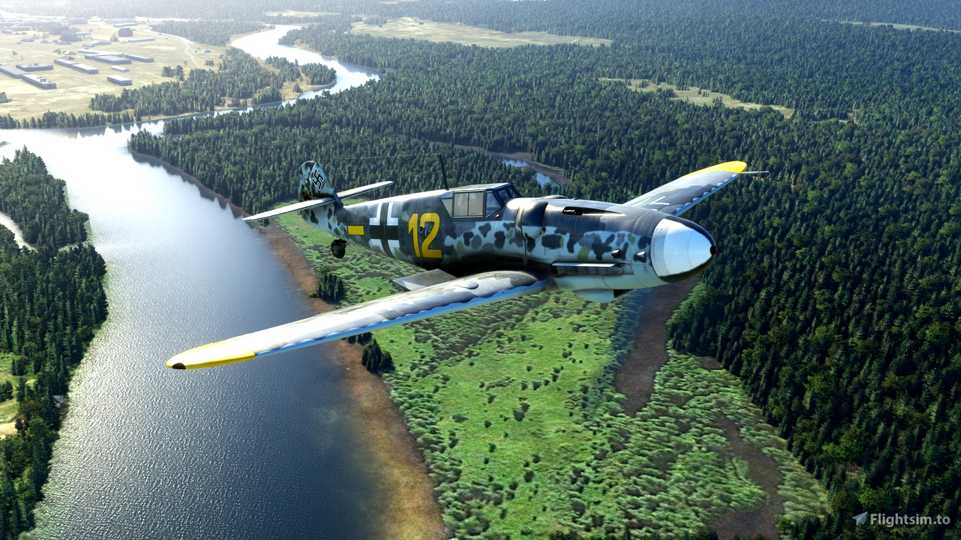 Messerschmitt Bf 109G-6 "Gelbe 12" W.Nr. 14810 Stab III./ JG 5 for Microsoft Flight Simulator | MSFS
