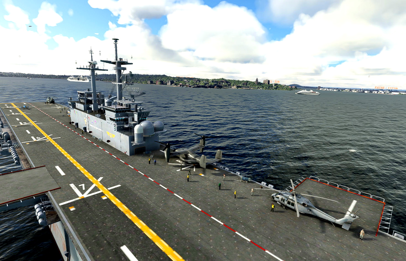 New York Bay - Ships Helipad / Aircraft Carrier Scenery V1 pro ...