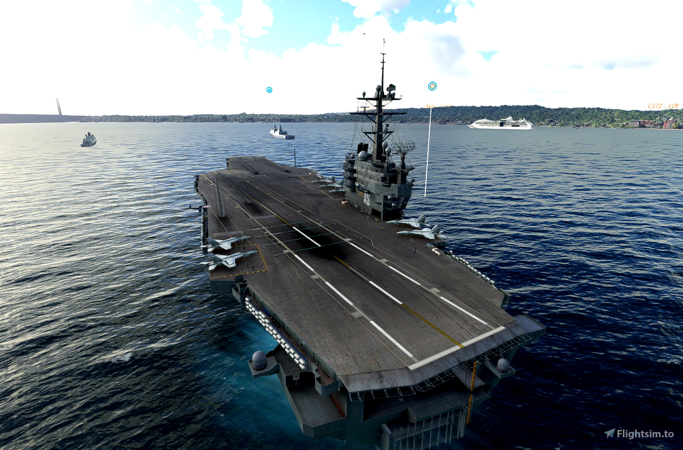 New York Bay - Ships Helipad / Aircraft Carrier Scenery V1 for ...
