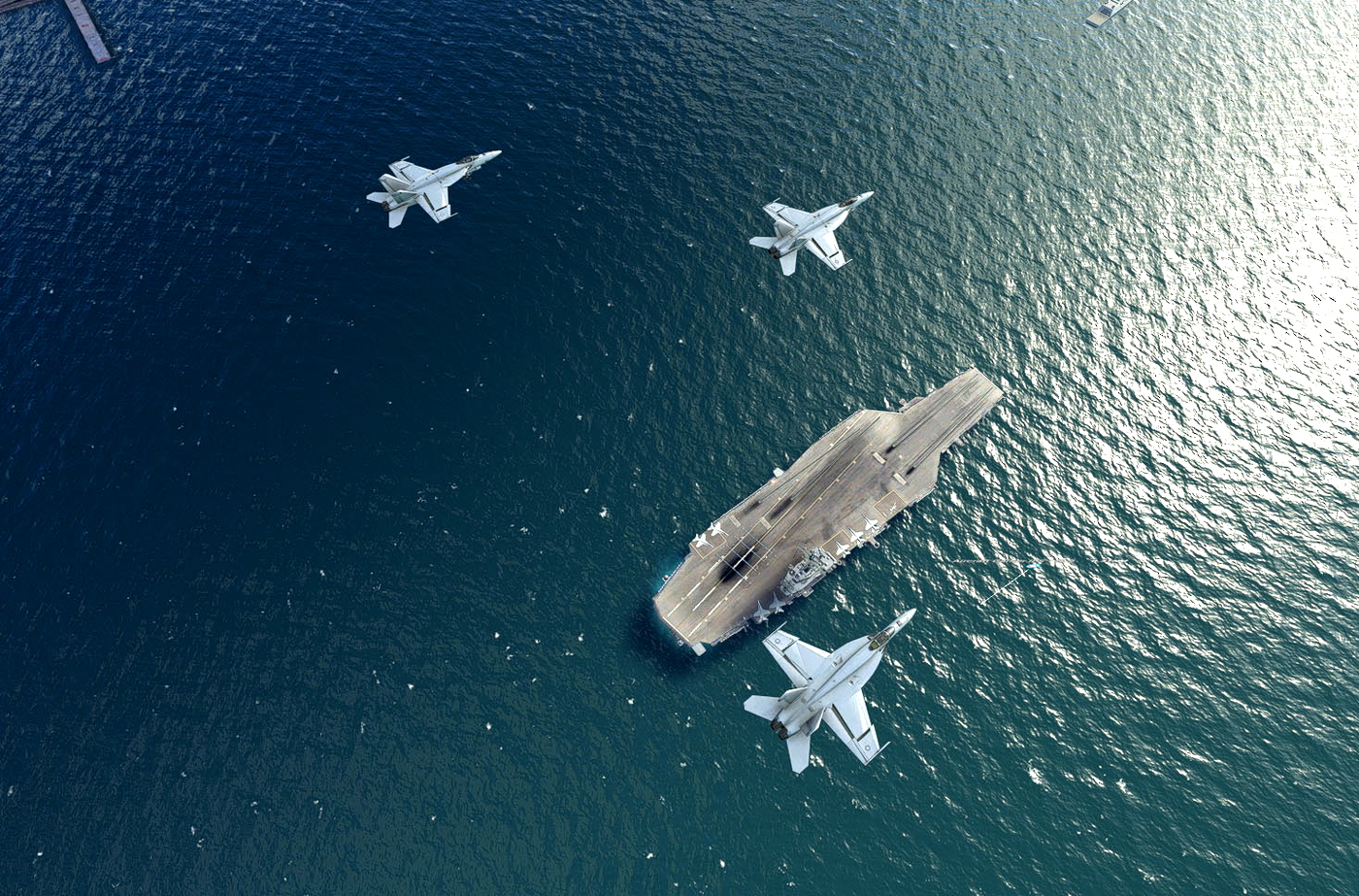 New York Bay - Ships Helipad / Aircraft Carrier Scenery V1 para ...