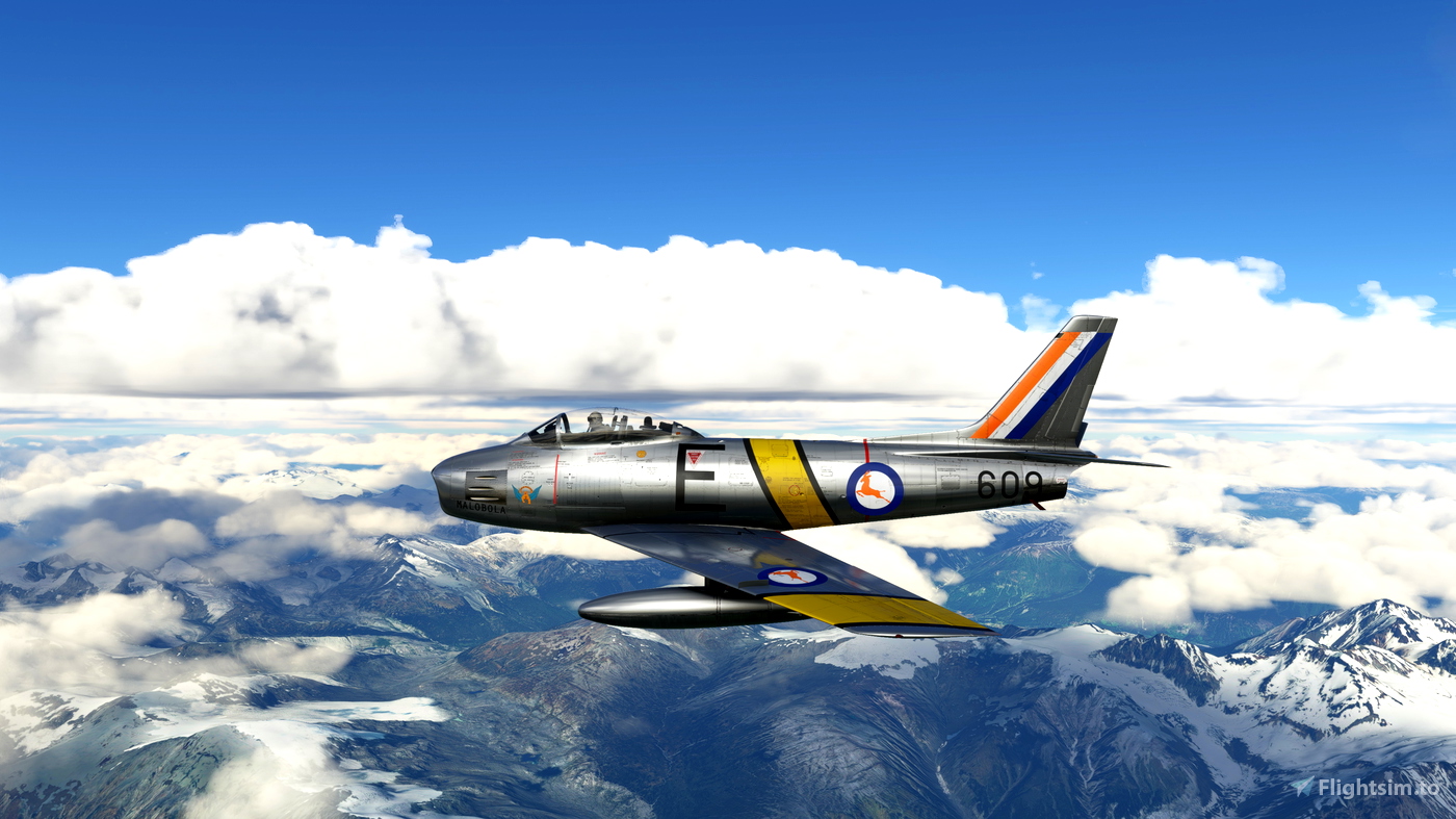 North American F-86 Sabre SAAF #609 E "Malobola" pro Microsoft Flight ...