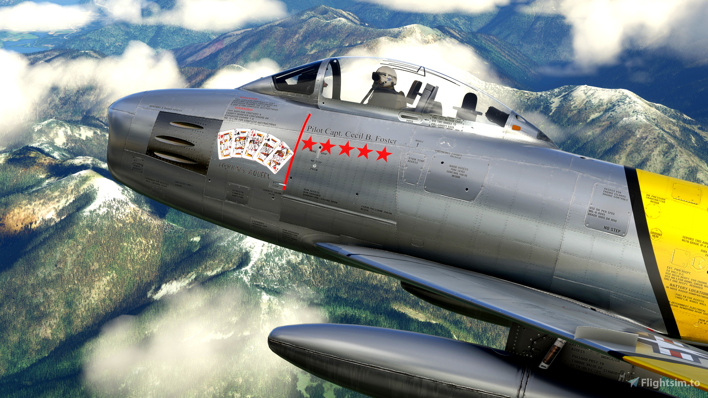 North American F-86 Sabre USAF 51st FIW FU-738 "4 Kings & a Queen" for ...