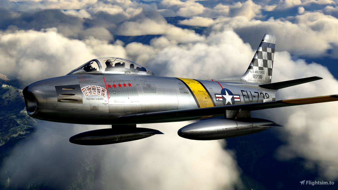 North American F-86 Sabre USAF 51st FIW FU-738 "4 Kings & a Queen" for ...