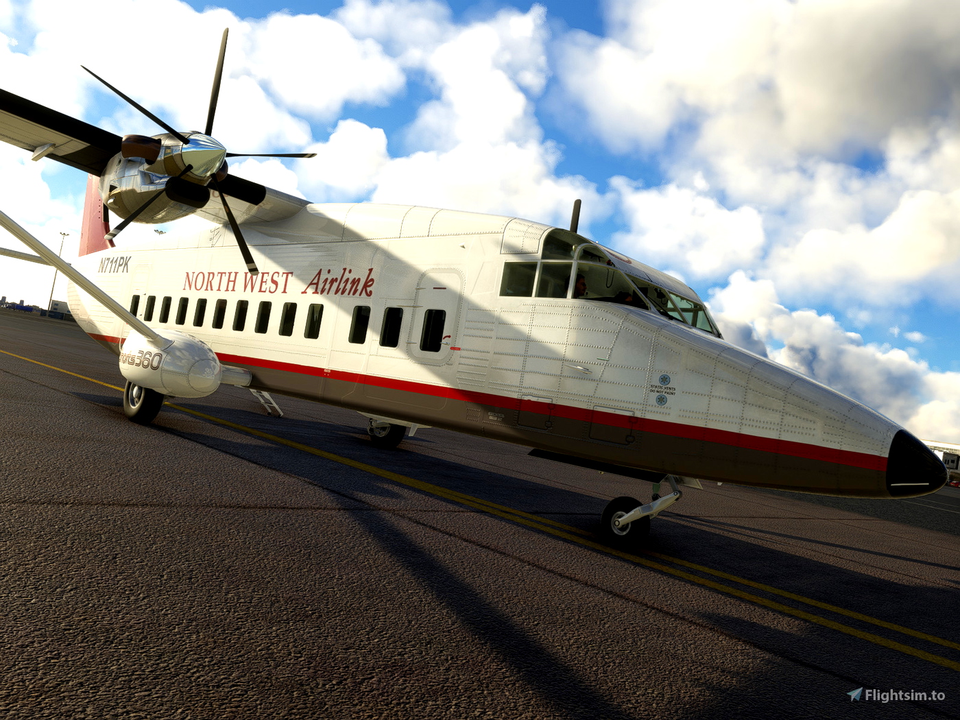 Northwest Airlink Short 360 N711PK (PAX) for Microsoft Flight Simulator | MSFS