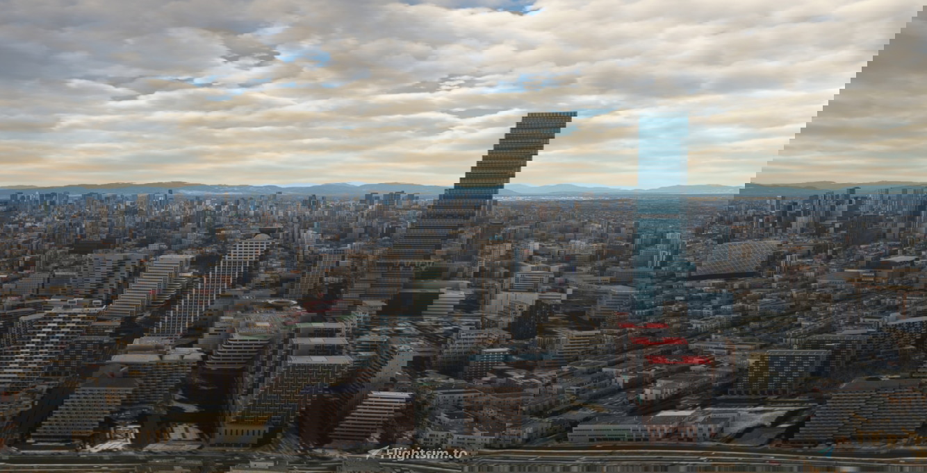 SamScene3D - Osaka City Wow for Microsoft Flight Simulator | MSFS