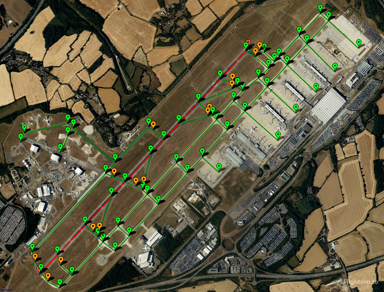 PILOT2ATC - EGSS London - Stansted, England UK, taxiways & gates pro ...