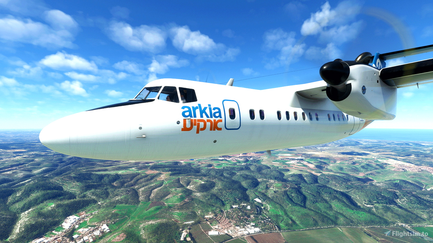Pilot's Dash 7 Arkia Israeli Airlines (4X-AHG) for Microsoft Flight ...