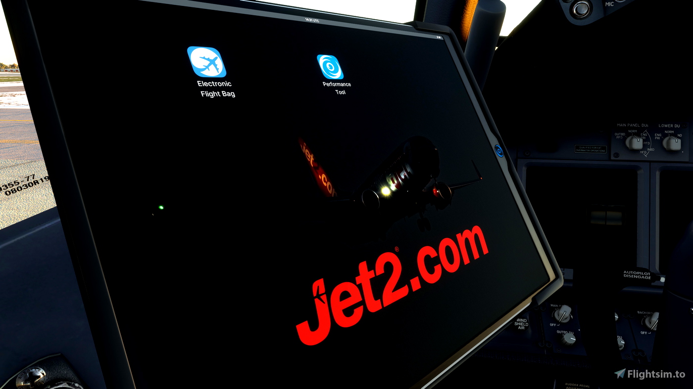 PMDG 737-300/800 JET2.COM DARK EFB para Microsoft Flight Simulator | MSFS