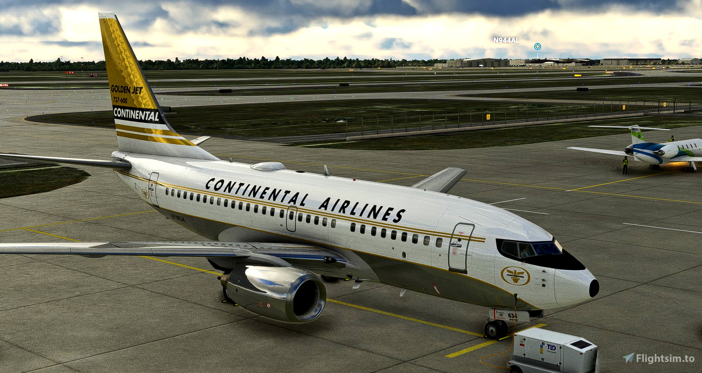 PMDG 737-600 Continental Golden Jet Livery - N19634 for Microsoft ...