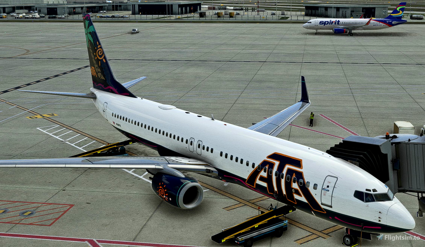 PMDG 737-800 ATA Airlines (Palm Tree Livery) N320TZ for Microsoft ...