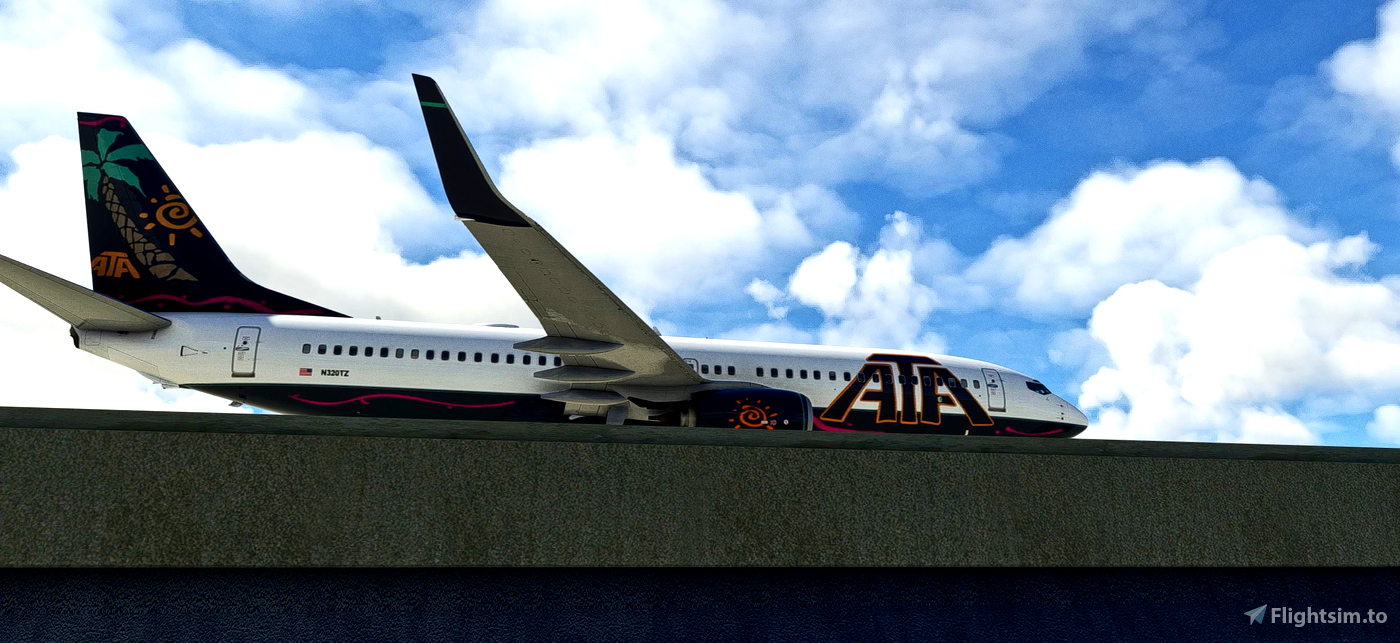 PMDG 737-800 ATA Airlines (Palm Tree Livery) N320TZ for Microsoft ...