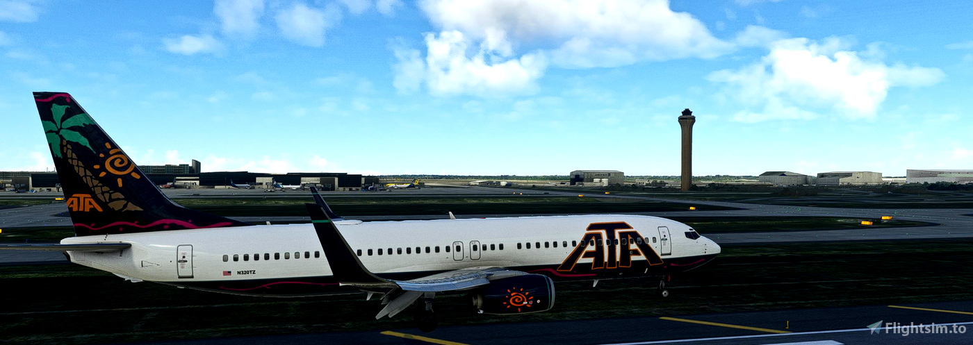 PMDG 737-800 ATA Airlines (Palm Tree Livery) N320TZ for Microsoft ...