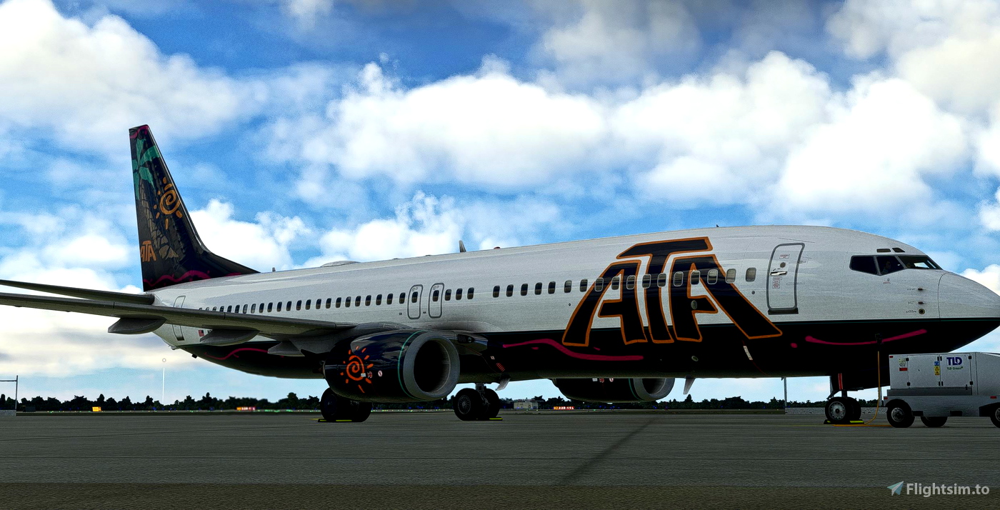 PMDG 737-800 ATA Airlines (Palm Tree Livery) N320TZ for Microsoft ...