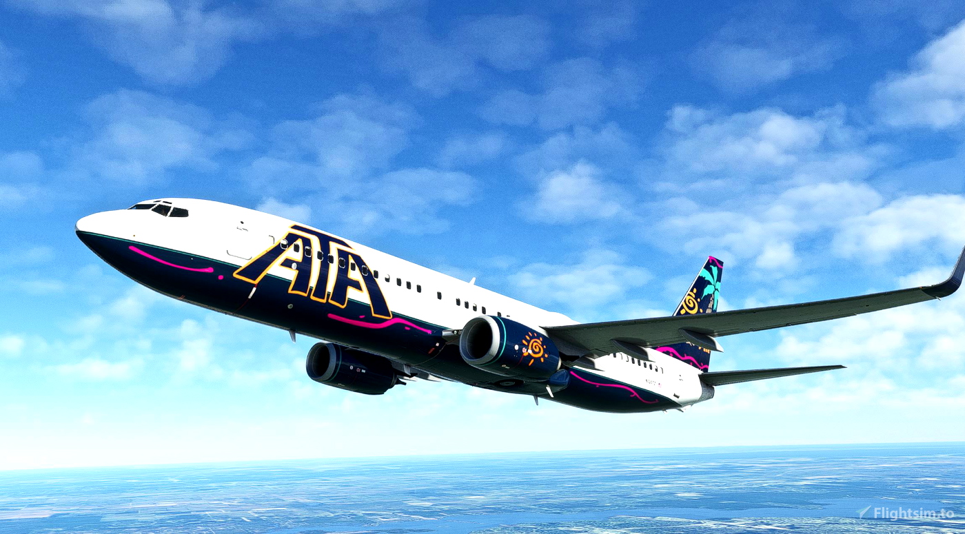 PMDG 737-800 ATA Airlines (Palm Tree Livery) N320TZ for Microsoft ...