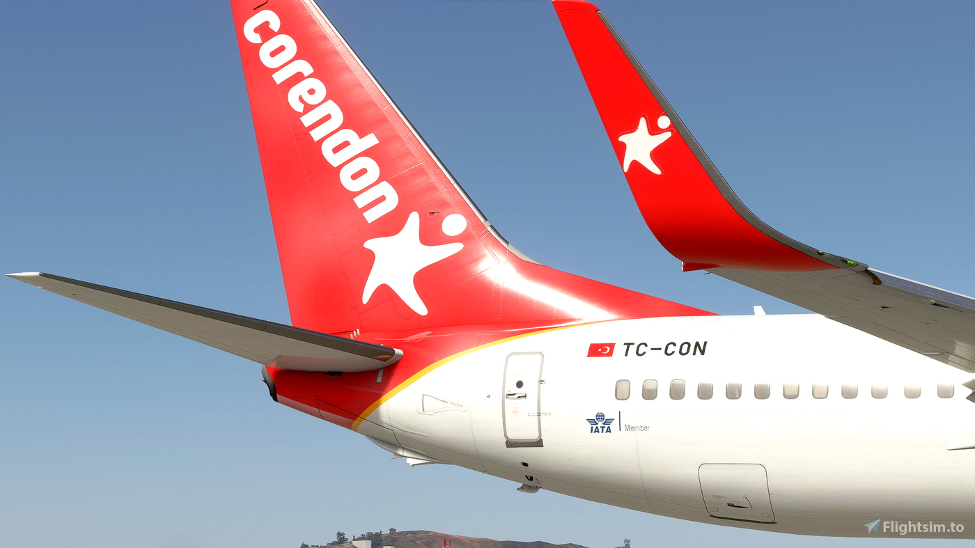 PMDG 737-800 BW Corendon Airlines TC-CON for Microsoft Flight Simulator ...