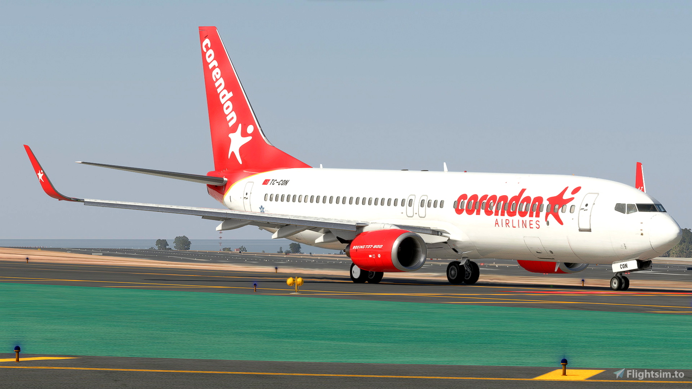 PMDG 737-800 BW Corendon Airlines TC-CON for Microsoft Flight Simulator ...