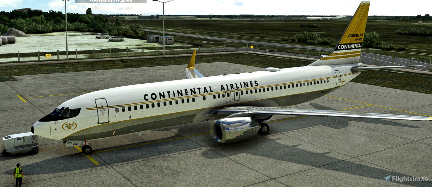 PMDG 737-800 Continental Airlines - Golden Jet Livery - N24202 ...