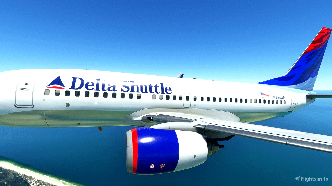 PMDG 737-700 w/ cabin Delta Shuttle (N398DA) for Microsoft Flight ...