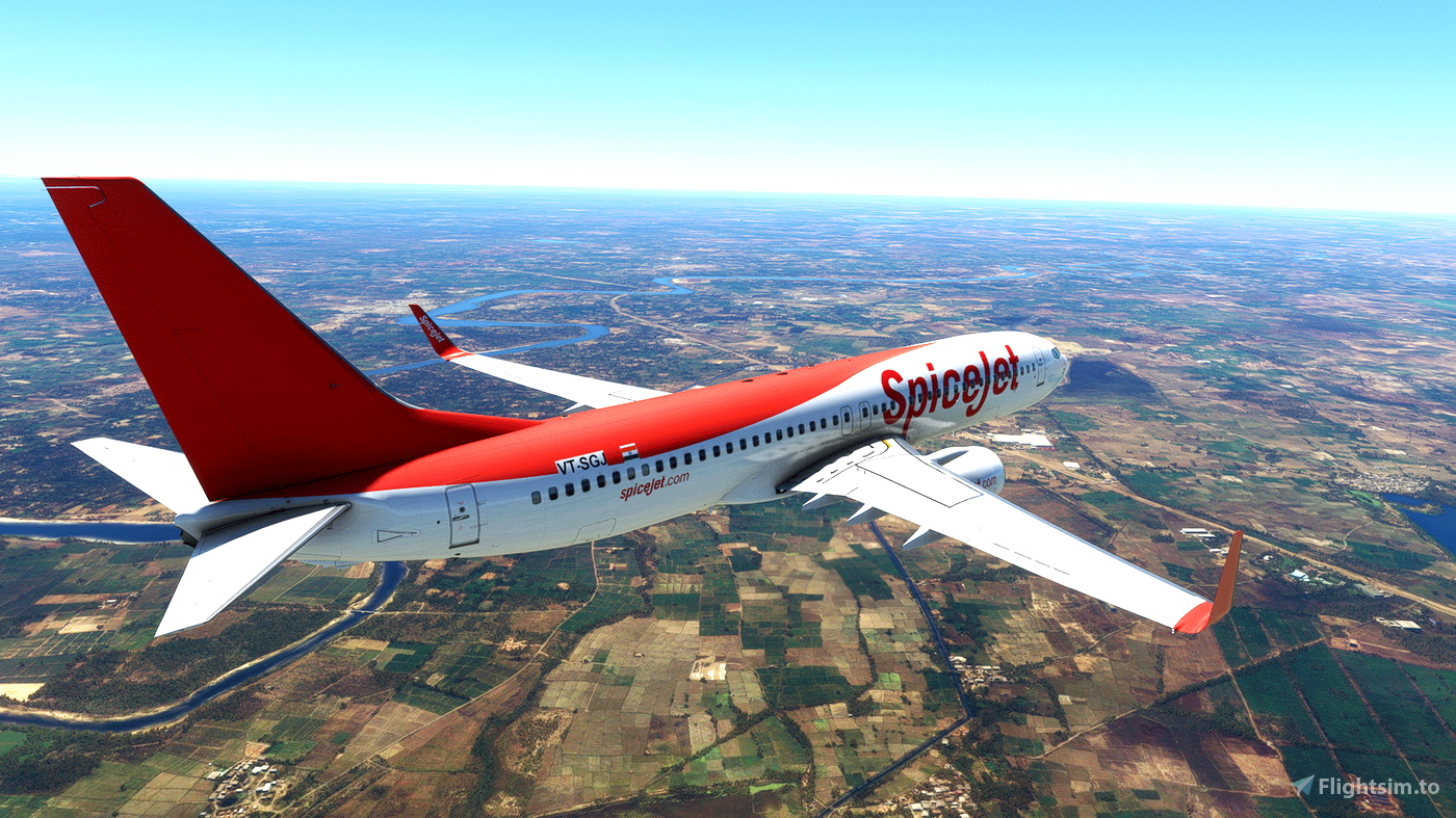 PMDG 737-800 /w cabin SpiceJet (VT-SGJ) for Microsoft Flight Simulator ...
