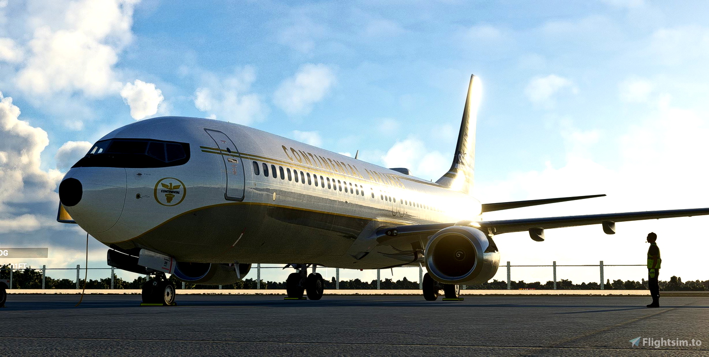 PMDG 737-900 Continental Airlines - Golden Jet Livery - N79402 pro ...