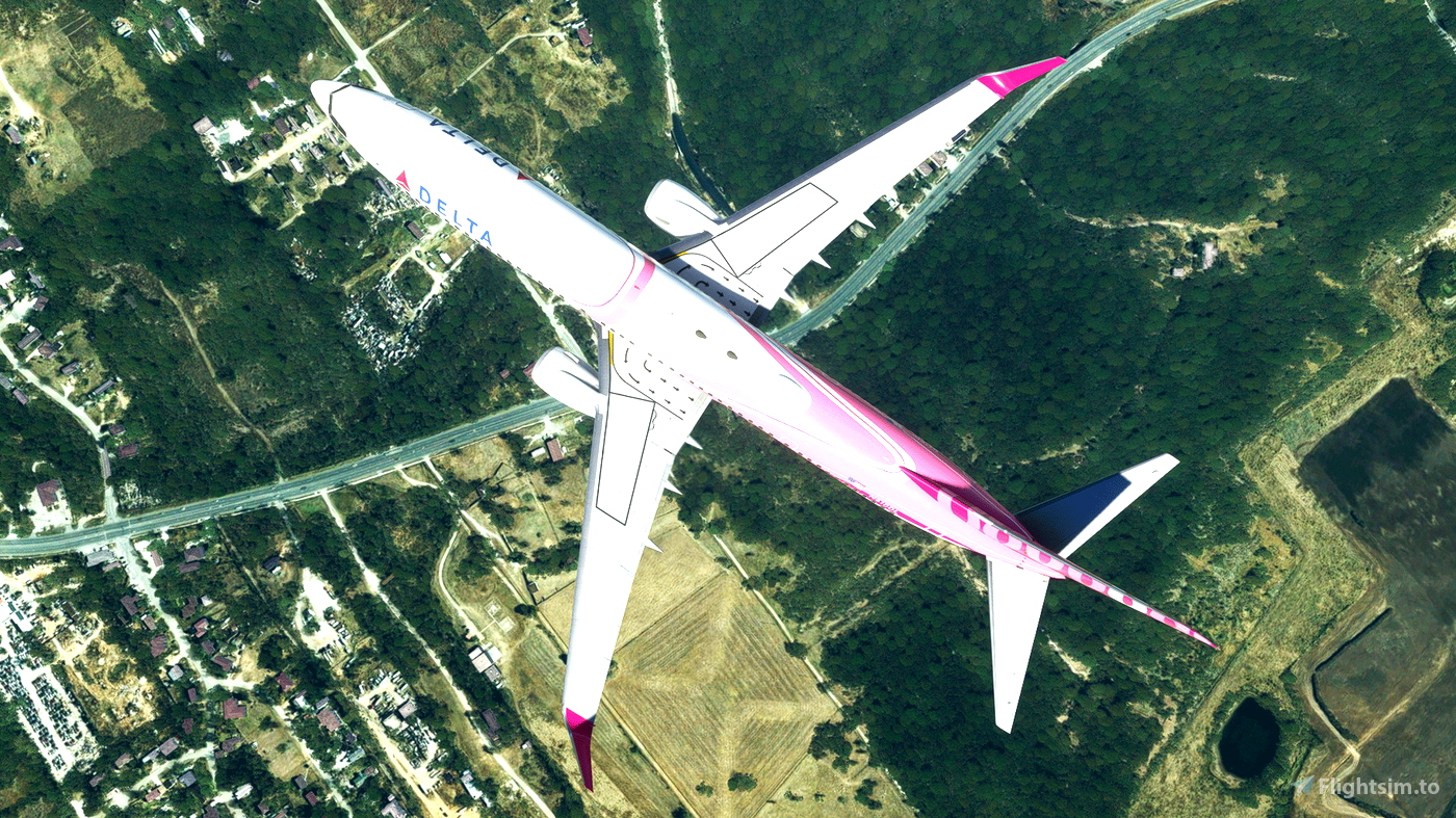 PMDG 737-900 ER w/ cabin Delta Air Lines - BCRF - Breast Cancer ...