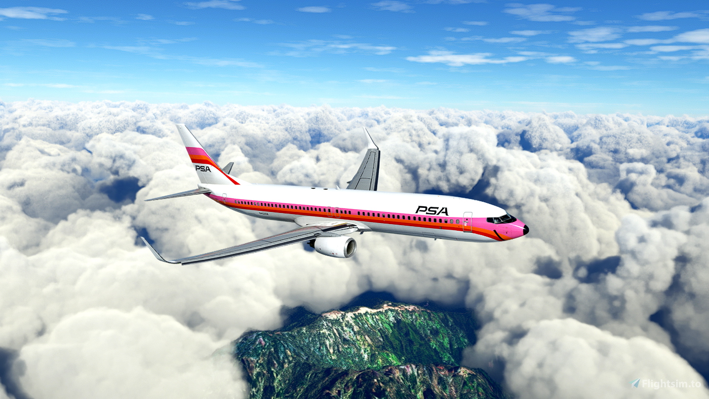 PMDG 737-900 PSA - Pacific Southwest Airlines N462GB RETRO 70s for ...