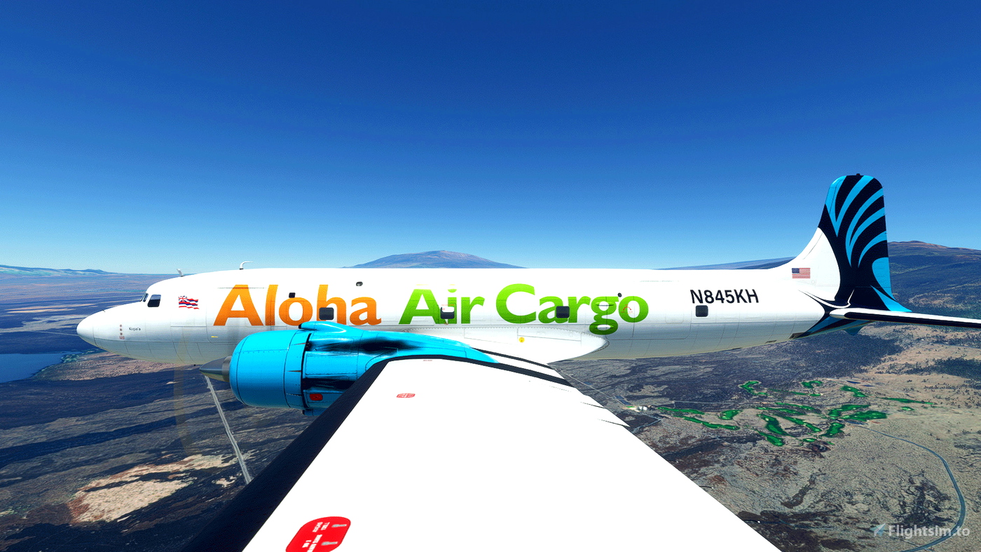 PMDG DC-6A Aloha Air Cargo (N845KH) for Microsoft Flight Simulator | MSFS
