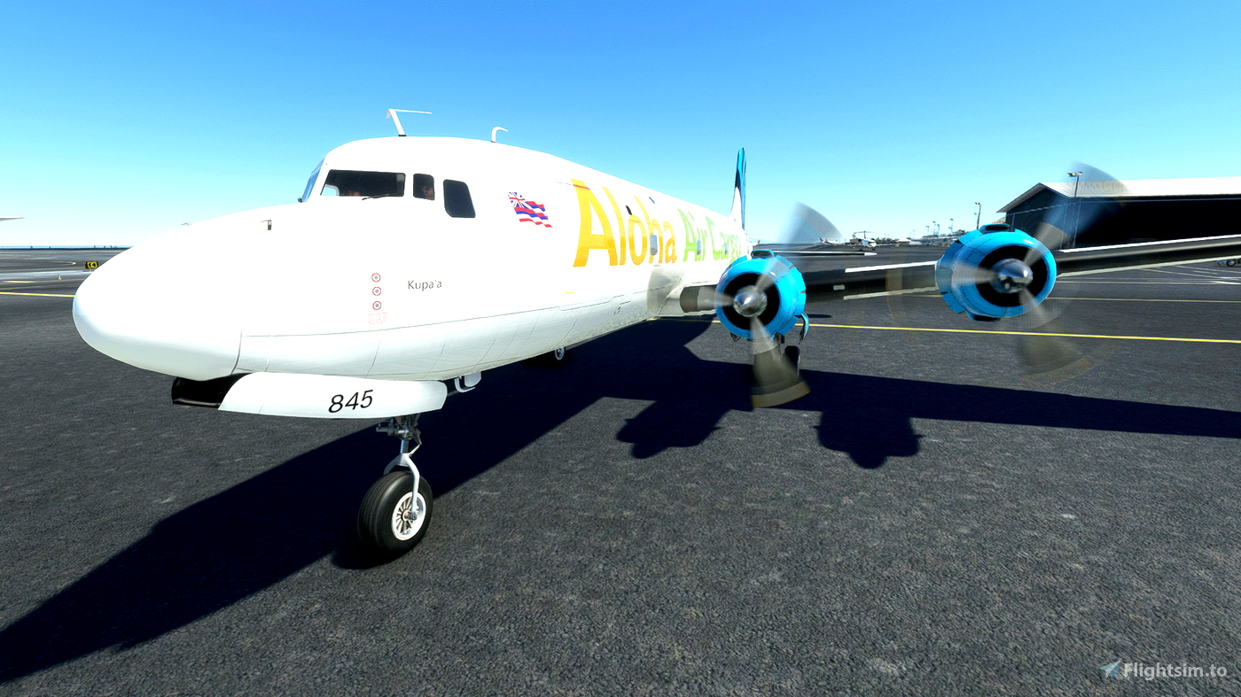 PMDG DC-6A Aloha Air Cargo (N845KH) for Microsoft Flight Simulator | MSFS
