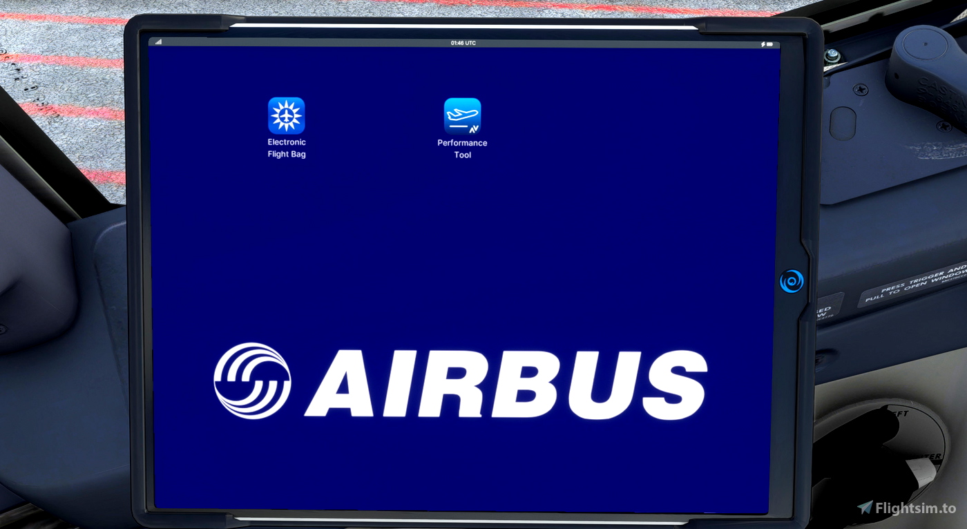 PMDG EFB Universal Flight Tablet with Airbus Wallpaper and APPs for ...
