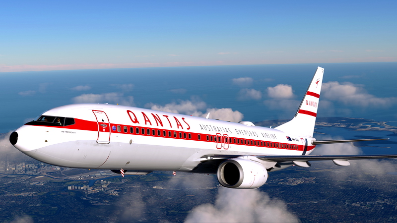 Qantas 737-838 VH-VXQ Retro Roo II for Microsoft Flight Simulator | MSFS
