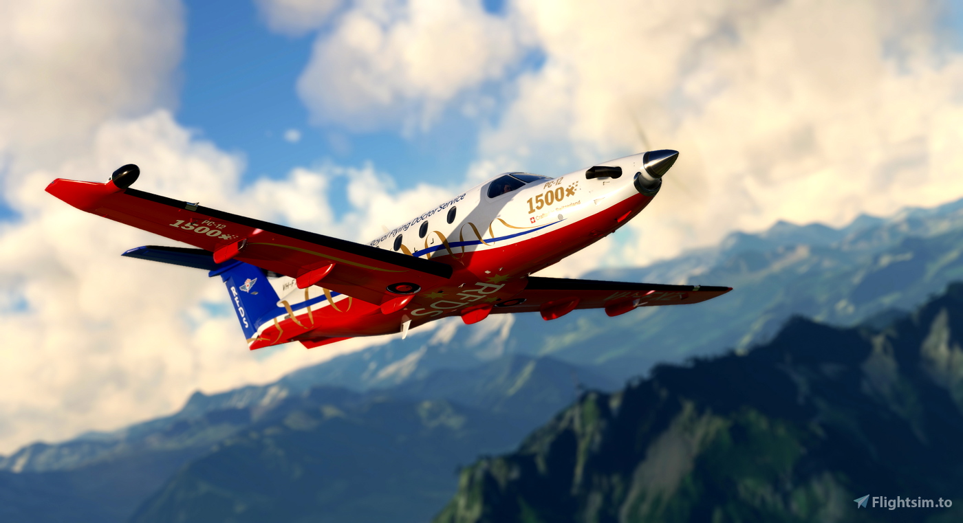 SWS PC-12 RFDS VH-FXZ '1500th PC-12' scheme für Microsoft Flight ...