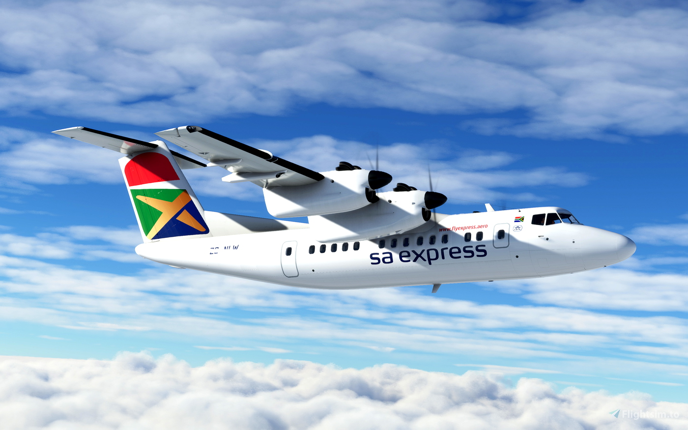 SA Express De Havilland Canada Dash-7 ZS-NLW Final Livery for Microsoft ...