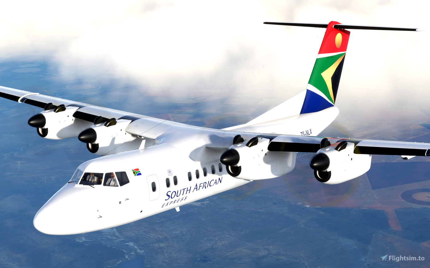 SA Express De Havilland Canada Dash-7 ZS-NLX Late 90's Livery 对于 ...